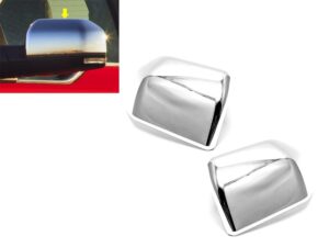 eloveq chrome top half side mirror cover covers compatible with 2015-2019 ford f-150