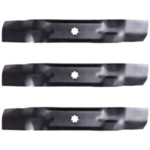 3pk lawn mower blades replacement for 48" jd d140 d150 d160 la130 la140 la145 la155 la165 x140 x165 z245 z255 145 155c am137757 am141035 gx21784 gy20852