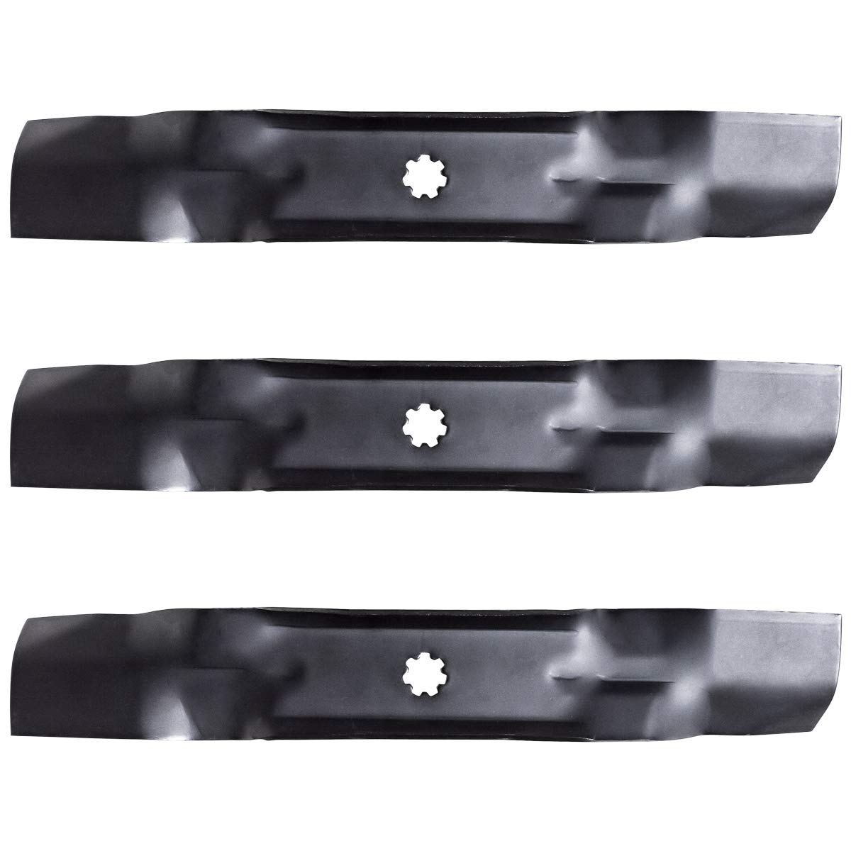 3PK Lawn Mower Blades Replacement for 48" JD D140 D150 D160 LA130 LA140 LA145 LA155 LA165 X140 X165 Z245 Z255 145 155C AM137757 AM141035 GX21784 GY20852