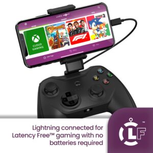 RiotPWR Mfi Certified Gamepad Controller for iOS iPhone - Wired with L3 + R3 Buttons, Power Pass Through Charging, Improved 8 Way D-Pad, and redesigned ZeroG Mobile Device