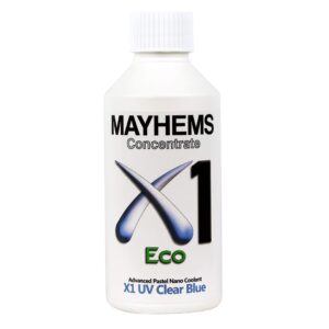 mayhems - pc coolant - x1 concentrate - eco friendly series, uv fluorescent, 250 ml, clear blue