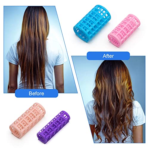 Ahier Hair Roller, 20 Pack Self Grip Roller, 4 Kinds Hairdressing Curlers for DIY or Hair Salon (Barrel type) (Barrel type)