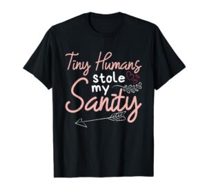 childcare provider daycare teacher - stole my sanity t-shirt