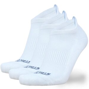 low cut running socks men and women – moisture wicking athletic sport sock (small, 3 pairs - white)