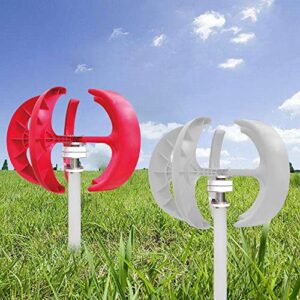 wind turbine generator, 5 blades wind turbine lanterns generator vertical axis controller 600w 12 v (white 12v)