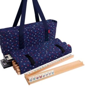 Linda Li New! - American Mahjong Set The Artisan Collection: Butterfly Series – in Blue Nautical Soft Bag