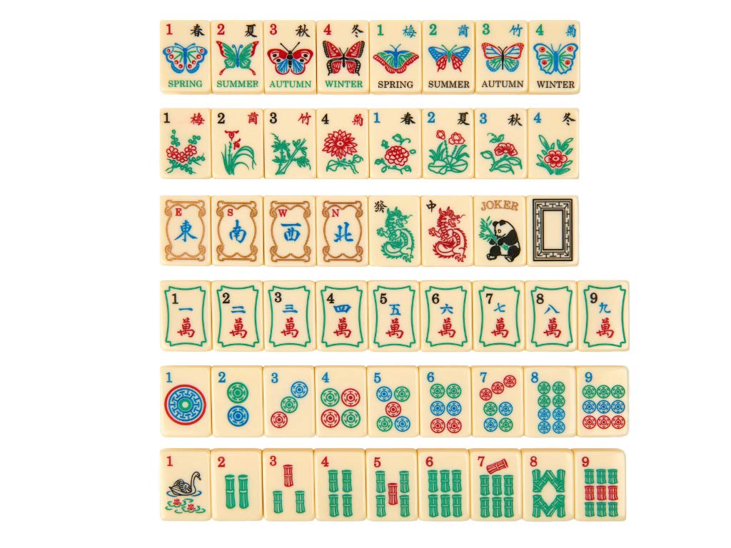 Linda Li New! - American Mahjong Set The Artisan Collection: Butterfly Series – in Blue Nautical Soft Bag