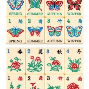 Linda Li New! - American Mahjong Set The Artisan Collection: Butterfly Series – in Blue Nautical Soft Bag