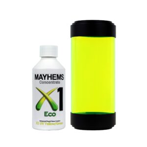 mayhems - pc coolant - x1 concentrate - eco friendly series, uv fluorescent, 250 ml, yellow green