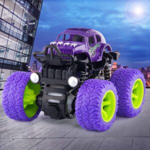 Monster Trucks Inertia Car Toys - Friction Powered Car Toys for Toddlers Kids Birthday Christmas Party Supplies Gift for Boys and Girls (4 Color)