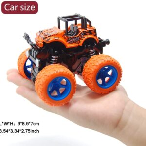 Monster Trucks Inertia Car Toys - Friction Powered Car Toys for Toddlers Kids Birthday Christmas Party Supplies Gift for Boys and Girls (4 Color)