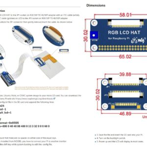 waveshare 5 inch LCD IPS Display 800x480 Resolution Screen for Raspberry Pi 3 B+/3 B/3 A+/2 B/Zero/Zero W/Zero WH, DPI Interface, no Touch, Supports Raspbian, Ubuntu, OSMC