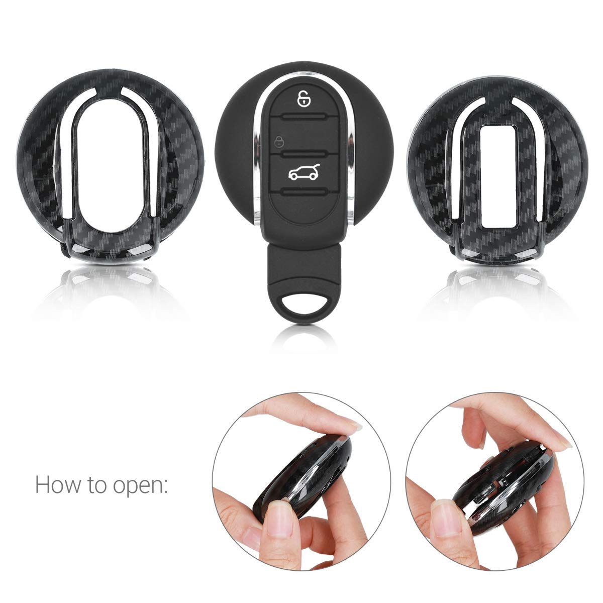 kwmobile Key Cover Compatible with Mini - Carbon