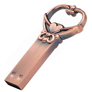 love knot flash drive 32gb heart shaped usb thumb drive metal zip drive retro birthday wedding gift data storage photo stick for family,kids,friends,students thumb drive, jump drive