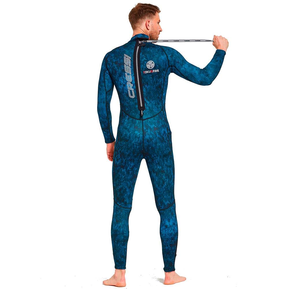 Cressi unisex adult One-Piece 1 piece Spearfishing Wetsuits, One Camo Blue, X-Large US