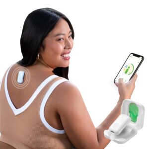 upright go 2 premium | posture corrector trainer & tracker for women & men with smart app