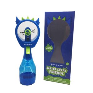 handheld misting fan mini personal portable water spray fan battery operated fan personal misting bottle portable handheld fan batteries included held cooling mister blower perfect for outdoor, blue