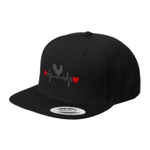 snapback baseball hat rooster lifeline b embroidery acrylic cap snaps black one size