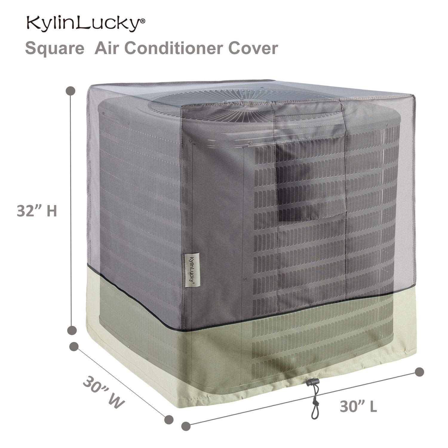 KylinLucky Air Conditioner Cover for Outside Units - AC Covers Fits up to 30 x 30 x 32 inches