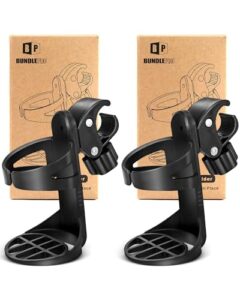 pack of 2 stroller cup holder, universal drink bottle holders for trolleys,wheelchair, walker,bicycle,bike