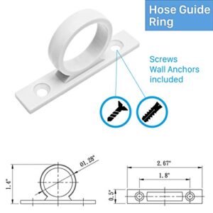 RV Shower Head with Hose and On Off Switch (Trickle), Water Saving and High Pressure Shower Head with Hose Guide Ring and Shower Holder for RV, Camper, Van, Travel Trailer, Motorhome and Boat, White