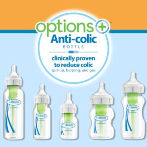 Dr Brown's Options+ Anti-Colic Wide Neck Baby Bottles, 270ml Twin Pack