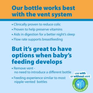 Dr Brown's Options+ Anti-Colic Wide Neck Baby Bottles, 270ml Twin Pack