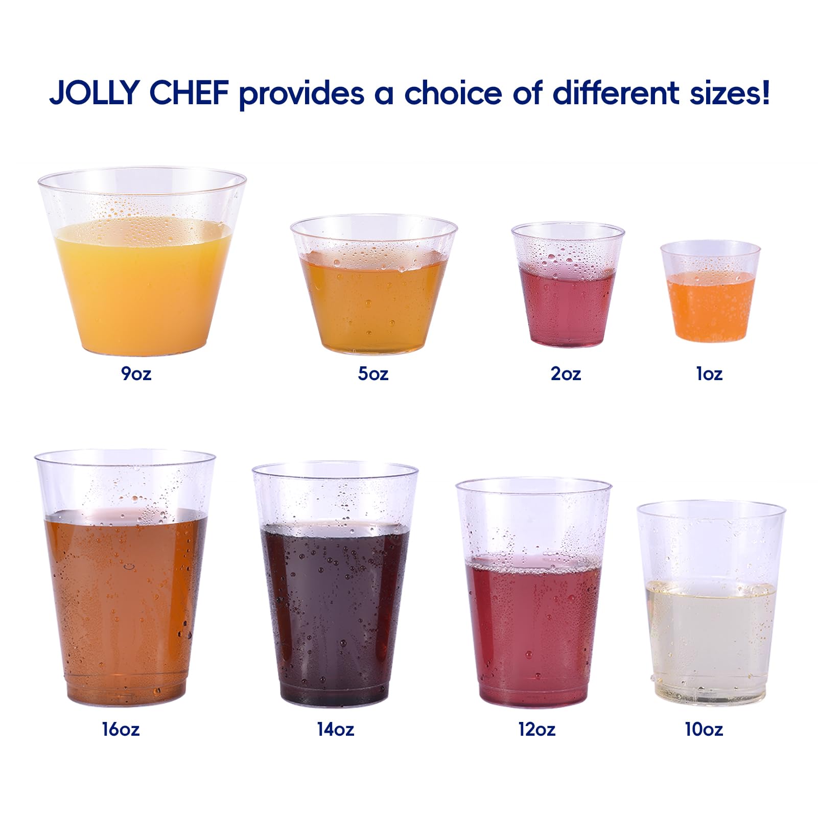 JOLLY CHEF 500 Pack Plastic Shot Glasses 1 oz Disposable Cups 1 Ounce Tasting Cups Party Cups Perfect for Thankgiving Halloween Christmas Parties