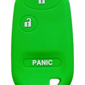 RPKEY Silicone Keyless Entry Remote Control Key Fob Cover Case Protector Replacement Fit for Honda Accord Element Civic Pilot 72147-S5A-A01 NHVWB1U523 NHVWB1U521 A269ZUA106 72147-S04-A01(Green)