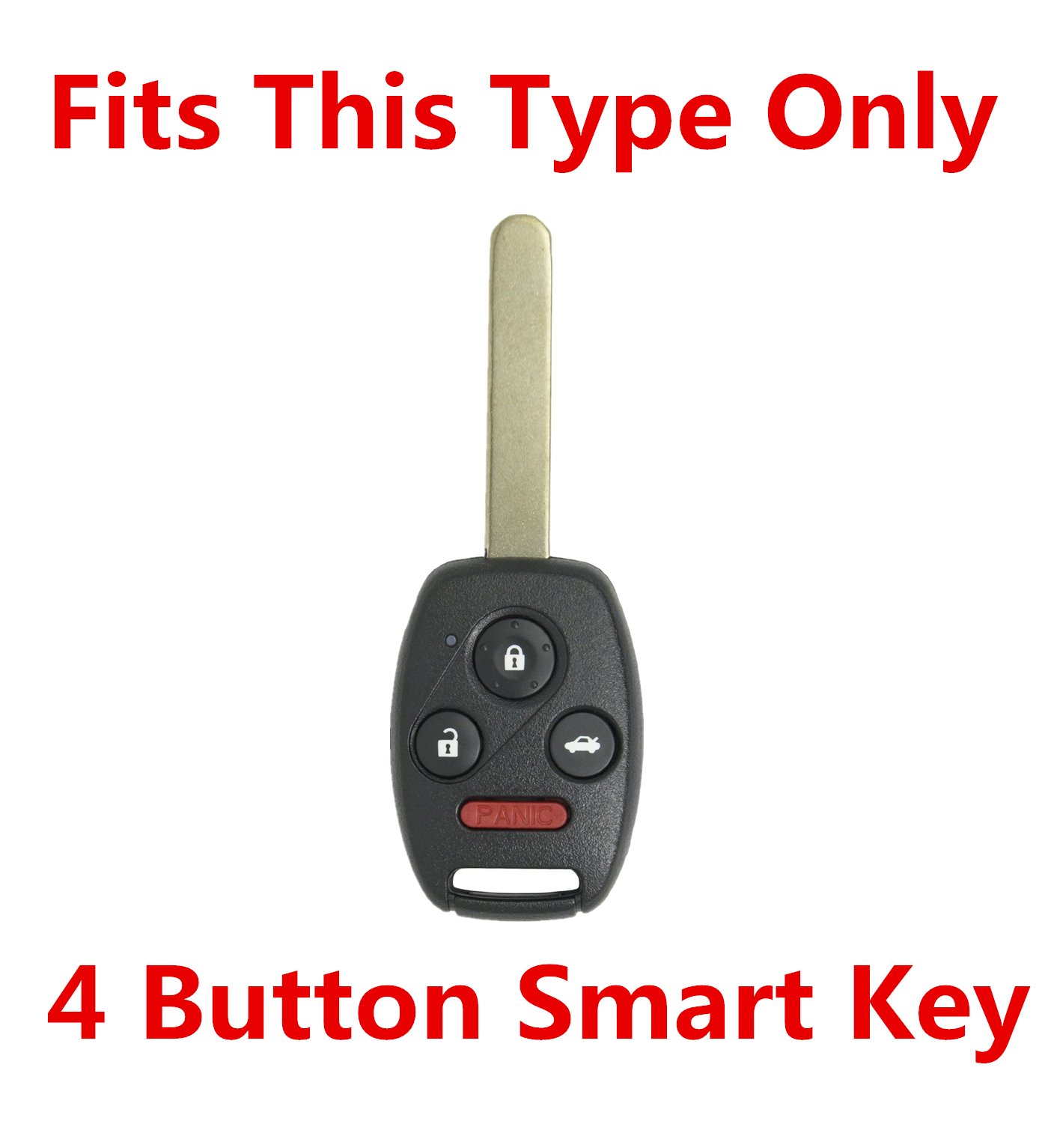 Rpkey Silicone Keyless Entry Remote Control Key Fob Cover Case protector Replacement Fit For Honda Accord Accord Crosstour CR-V Civic Element Pilot OUCG8D-380H-A N5F-S0084A N5F-A05TAA(gules)