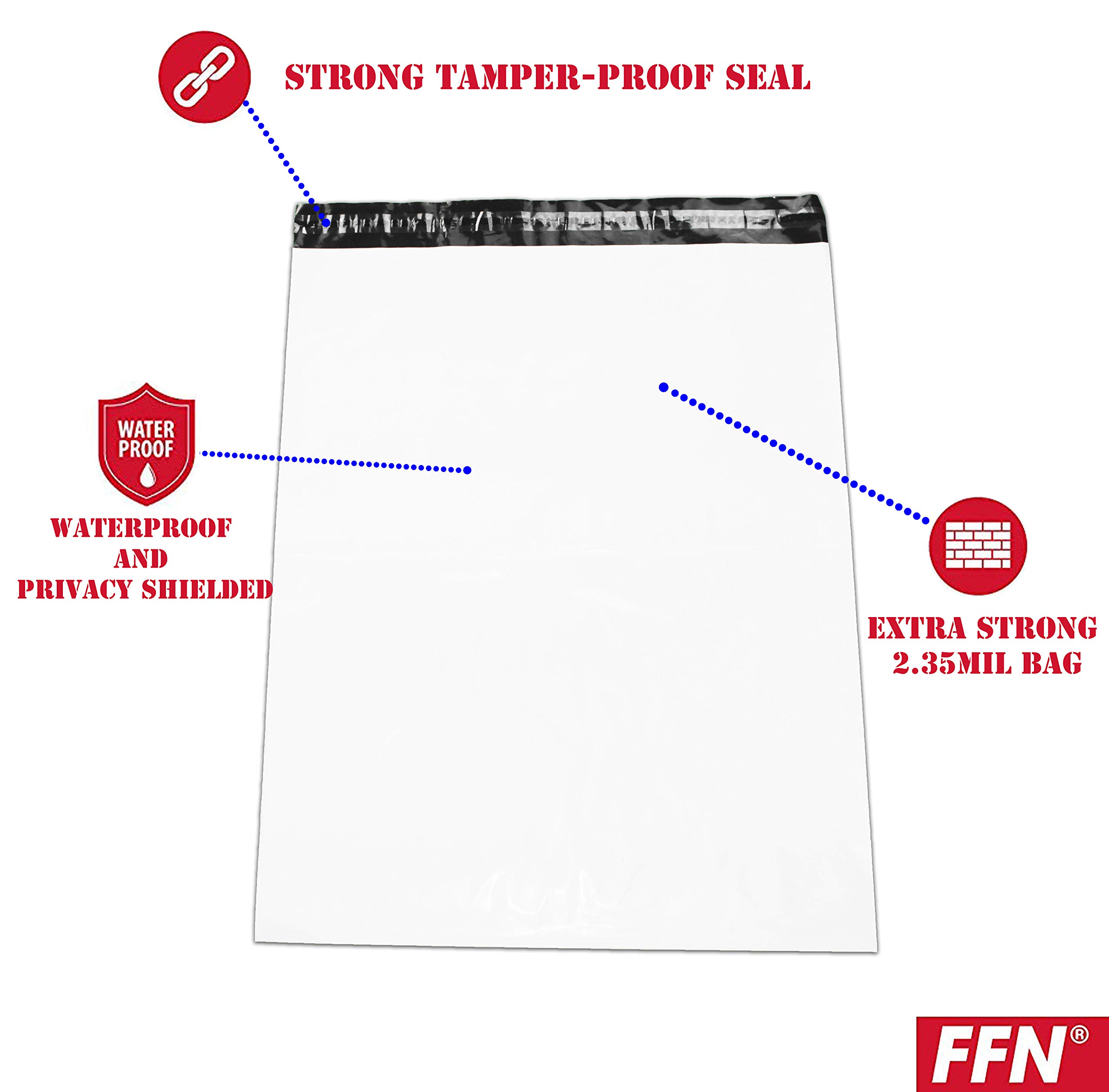 50 Pcs 19x24 Inch Poly Bag Mailer 2.35 MIL Recyclable Heavy-Duty Premium Envelopes Shipping Bags, Self Adhesive, Waterproof, Privacy Shielded and Tear-Proof Postage Postal Envelopes, 24x19 Large