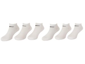 nike kids young athletes no show socks white 6 pairs size 10c-3y/5-7