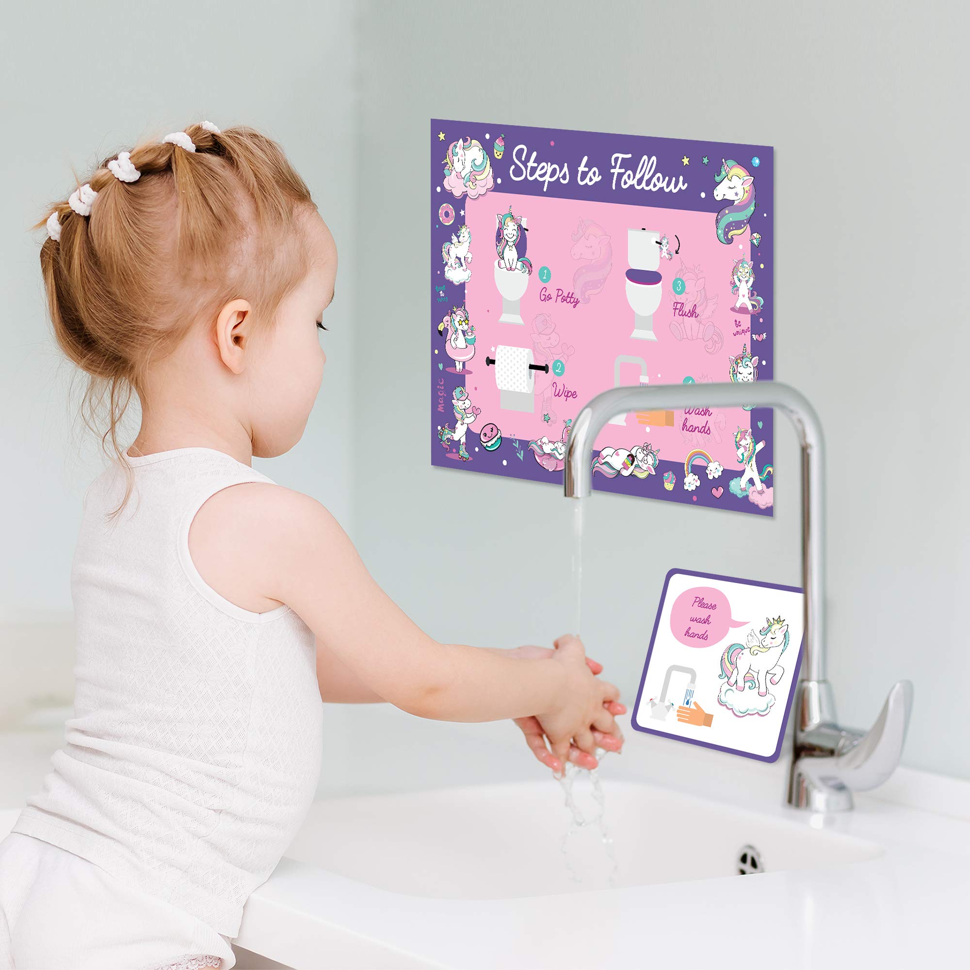 ATHENA FUTURES Potty Training Chart for Toddlers, Girls, & Boys, Sticker Chart for Potty Training, 4 Week Reward Chart, Certificate, Instruction Booklet, Reward Sticker Chart Kids Toilet Training