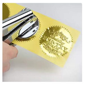 Christmas Gold Embossed Stickers Envelope Seals for Wedding Invitations 1 3/4" - Christmas Metallic Foil Package Envelope Certificate Wafer Seals for Party Favors, Packages, Greeting Cards 200 Pcs