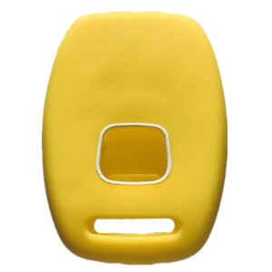 Rpkey Silicone Keyless Entry Remote Control Key Fob Cover Case protector Replacement Fit For Honda Accord Crosstour CR-V CR-Z Civic Fit Insight Odyssey Ridgeline N5F-S0084A CWTWB1U545(yellow)