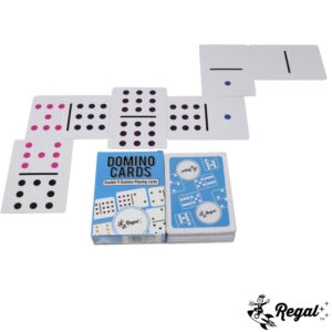 Regal Games - Double 9 Domino Playing Cards - Colored Dots Deck - Family-Friendly Domino Card Game - 2-8 Players - Ages 8+ - 55 Card Deck - 3.5” x 2.5”