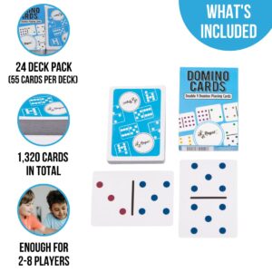 Regal Games - Double 9 Domino Playing Cards - Colored Dots Deck - Family-Friendly Domino Card Game - 2-8 Players - Ages 8+ - 55 Card Deck - 3.5” x 2.5”