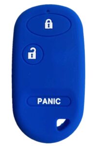 rpkey silicone keyless entry remote control key fob cover case protector replacement fit for honda accord element civic pilot 72147-s5a-a01 nhvwb1u523 nhvwb1u521 a269zua106 72147-s04-a01(blue)