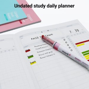 Kokuyo Campus Study Planner Notebook, Daily Ruled, Semi-B5, Gray, for 63 Days, Japan Import (NO-Y80MD-M)