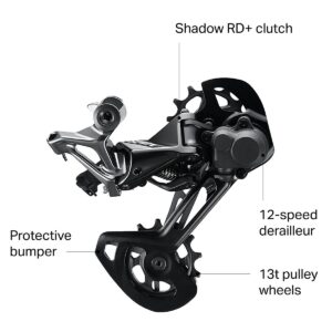 Shimano XTR RD-M9120-SGS Rear Derailleur - 12 Speed, Long Cage, Gray, With Clutch