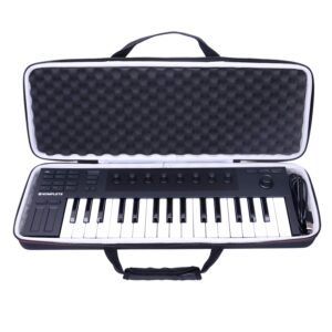 ltgem eva hard case for native instruments komplete kontrol m32 controller keyboard-travel protective carrying storage bag