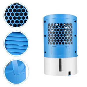 VOSAREA Portable Air Conditioner Fan, Mini Space Cooler, Small Desktop Fan Personal Table Fan Compact Ice Air Cooler with US Plug (Blue)