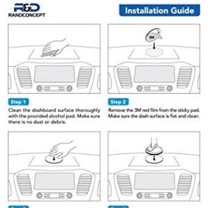 Randconcept - 95mm Adhesive Dashboard Pad Mounting Disk with Adhesive for Suction Cup Phone Mount & for Garmin GPS Suction Mount | 3.74" Wide Diameter 2 Pcs