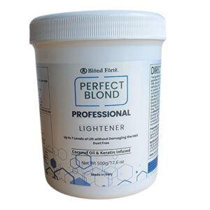 1.1 pound tub (17.6 ounce) perfect blond extra strength professional hair dye toner lightener bleach - made in italy