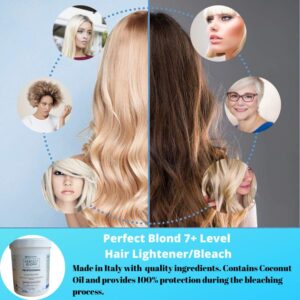 1.1 Pound Tub (17.6 Ounce) Perfect Blond Extra Strength Professional Hair Dye Toner Lightener Bleach - Made in Italy