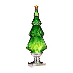 sparkle green holiday tree lighted 13.75 inch acrylic decorative tabletop figurine