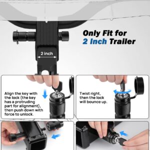 JOYTUTUS Trailer Hitch Lock, with 5/8'' Dia 2-3/4'' Long Pin, Fits 2 Inch Class III-IV Receiver, for Trailer Truck Car Boat, with 2 Keys 2 O-Rings, Anti-Theft and Waterproof Towing Hitch Lock