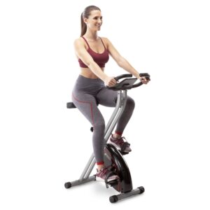 circuit fitness circuit fitness folding upright exercise bike with adjustable resistance 250 lb. max. capacity amz-150bk