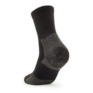 thorlos unisex adult Kx Max Cushion Crew Hiking Socks, Black (3 Pair Pack), Large US