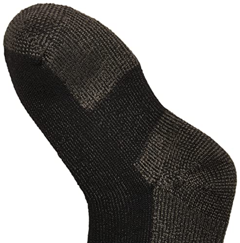 thorlos unisex adult Kx Max Cushion Crew Hiking Socks, Black (3 Pair Pack), Large US